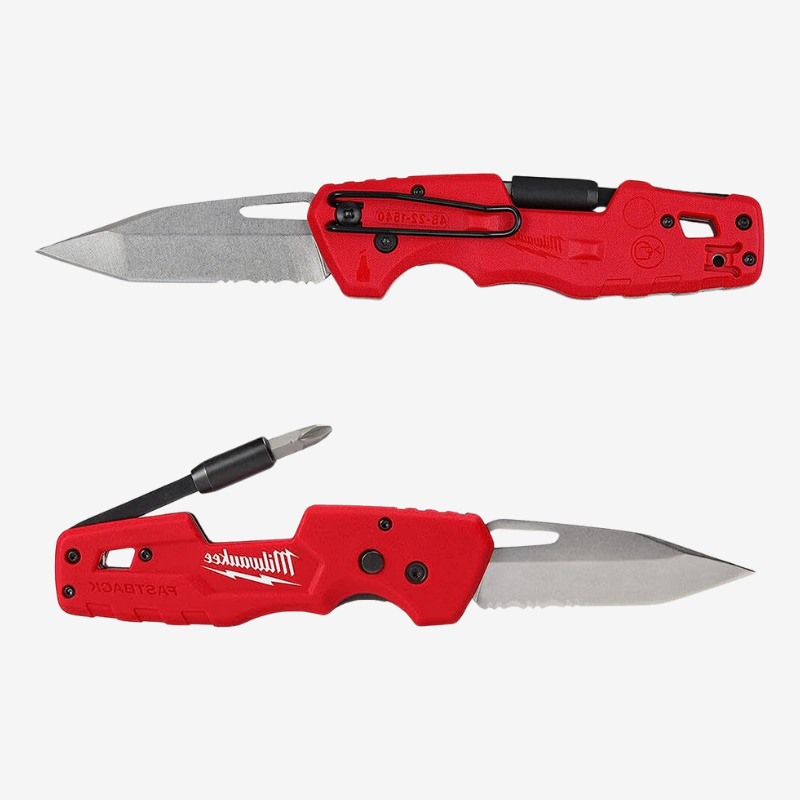 Milwaukee FASTBACK Folding Utility Knife w/Blade Multifunctionality, R