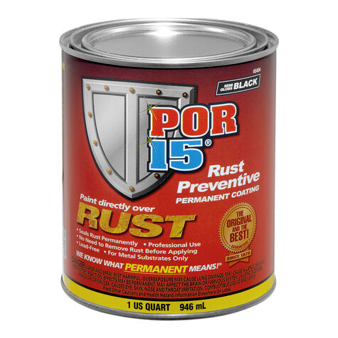 POR-15 RUST PREVENTATIVE SEMIGLOSS BLACK - QUART